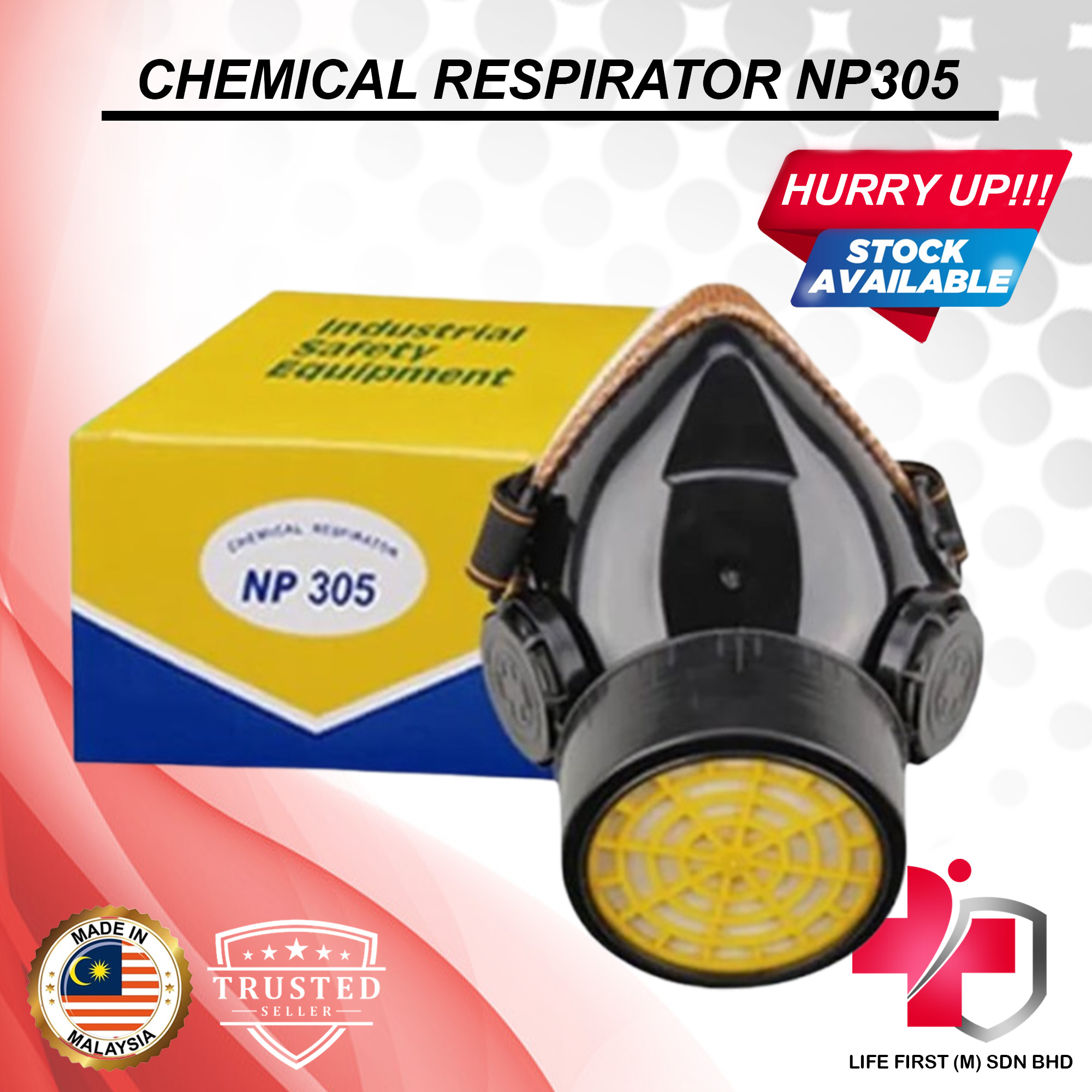 NP305 & NP306 CHEMICAL RESPIRATOR ANTI-DUST FILTER INDUSTRIAL SPRAY ...