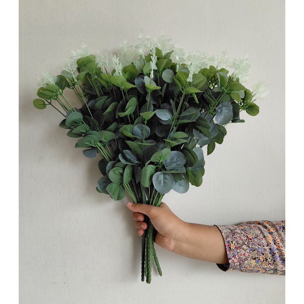 Eucalyptus Artificial Money Leaf Long Decoration Eucalyptus Plant ...