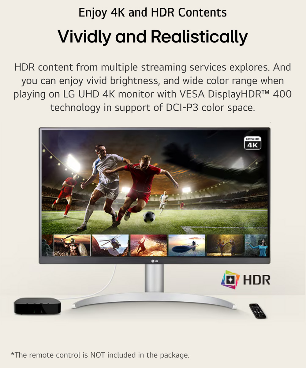 27” UltraFine™ UHD 4K IPS monitor | DCI-P3 90%, DisplayHDR™ 400 ...