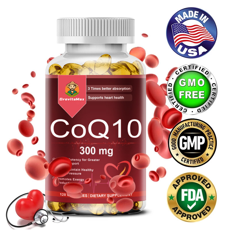 Coenzyme Q10 300 mg Supplement - Supports Heart, Cardiovascular, Gum ...