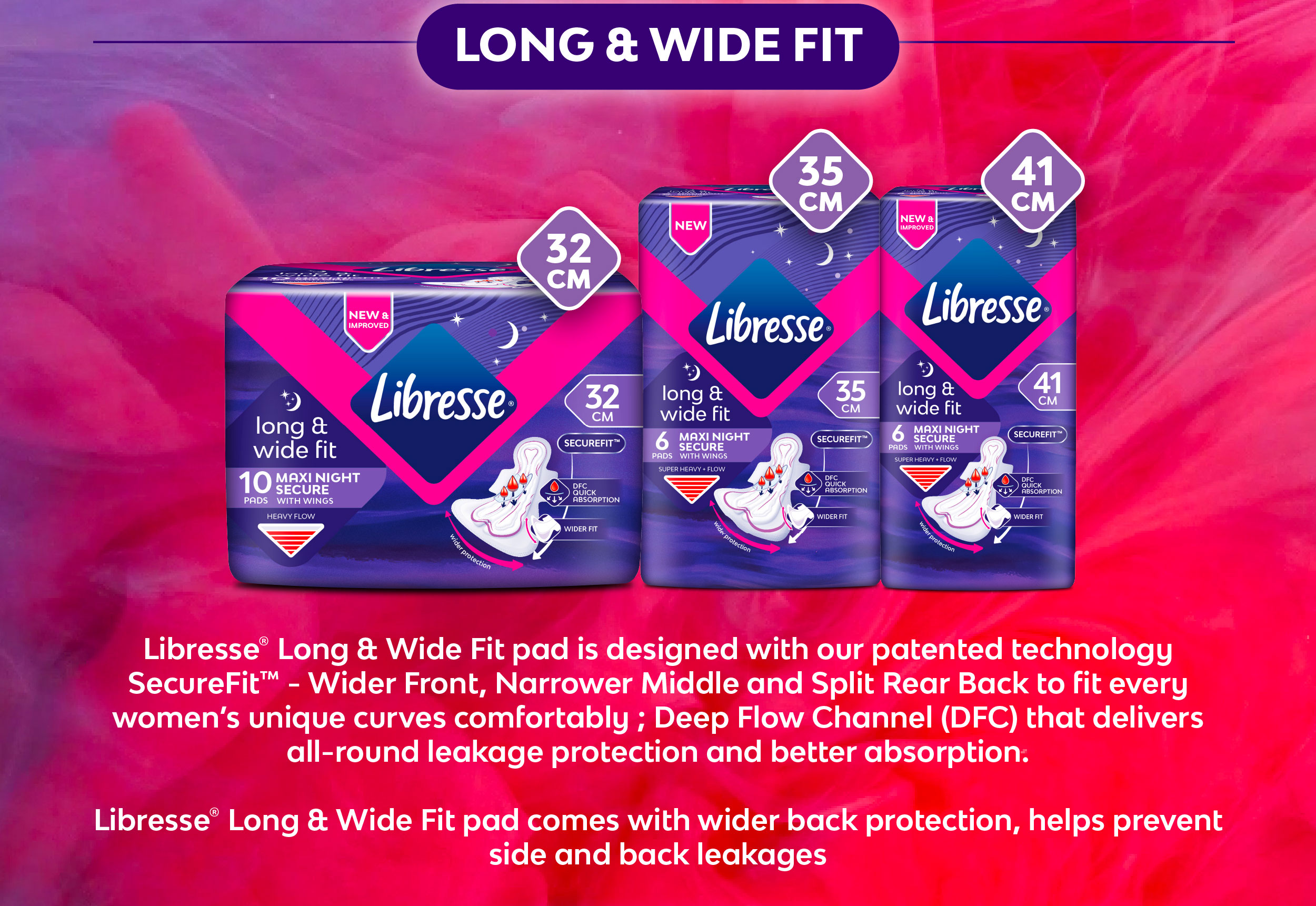 Libresse Wider Back Night Wings Pads 32cm (3x10s) | Shopee Malaysia
