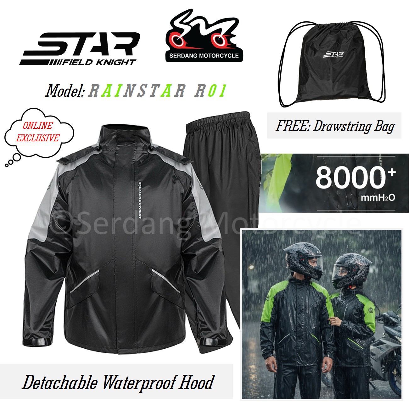 Star Field Knight Rainstar R01 Waterproof Raincoat Breathable Rain ...