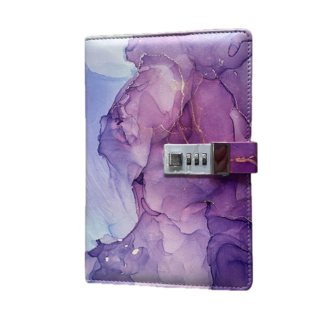 Password Notebook A5 Retro Lock Diary Office Password Notebook PU ...