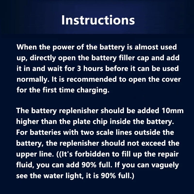 【24h shipping】⚡ Battery repair fluid battery fluid deionized distilled ...