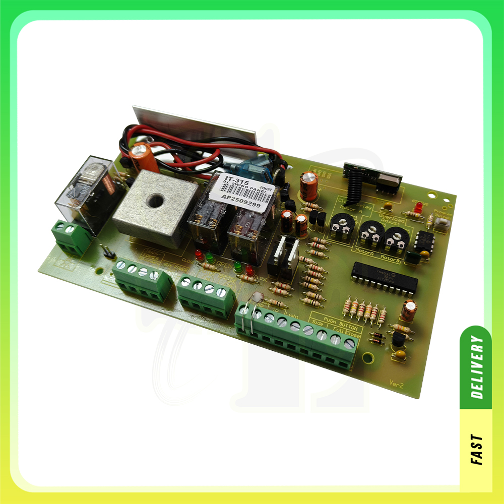 Autogate Control Board- IT 315 433MHZ DC Swing Panel (Suitable for OAE ...
