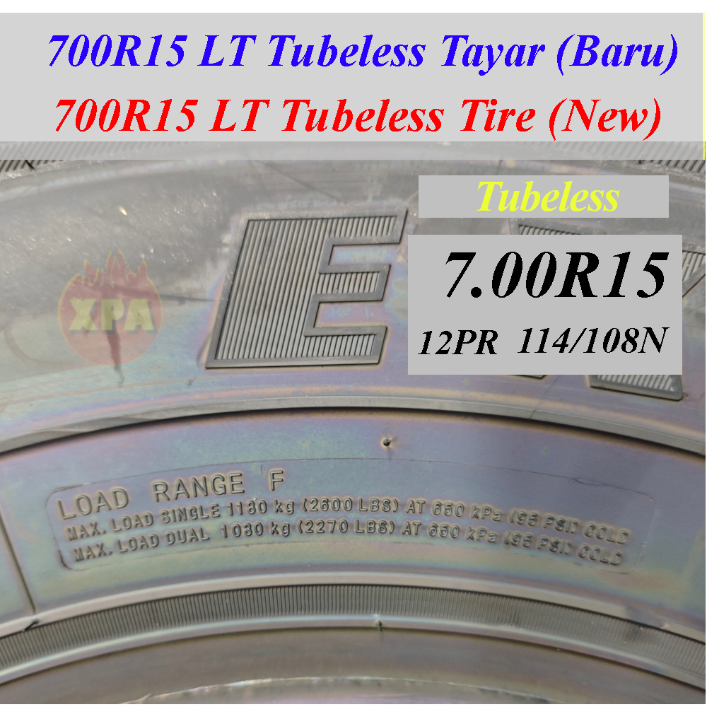 [ NEW TIRE ] 700R15 7.00R15 LT Tubeless TL Tire Lorry Lori Tayar Nissan ...