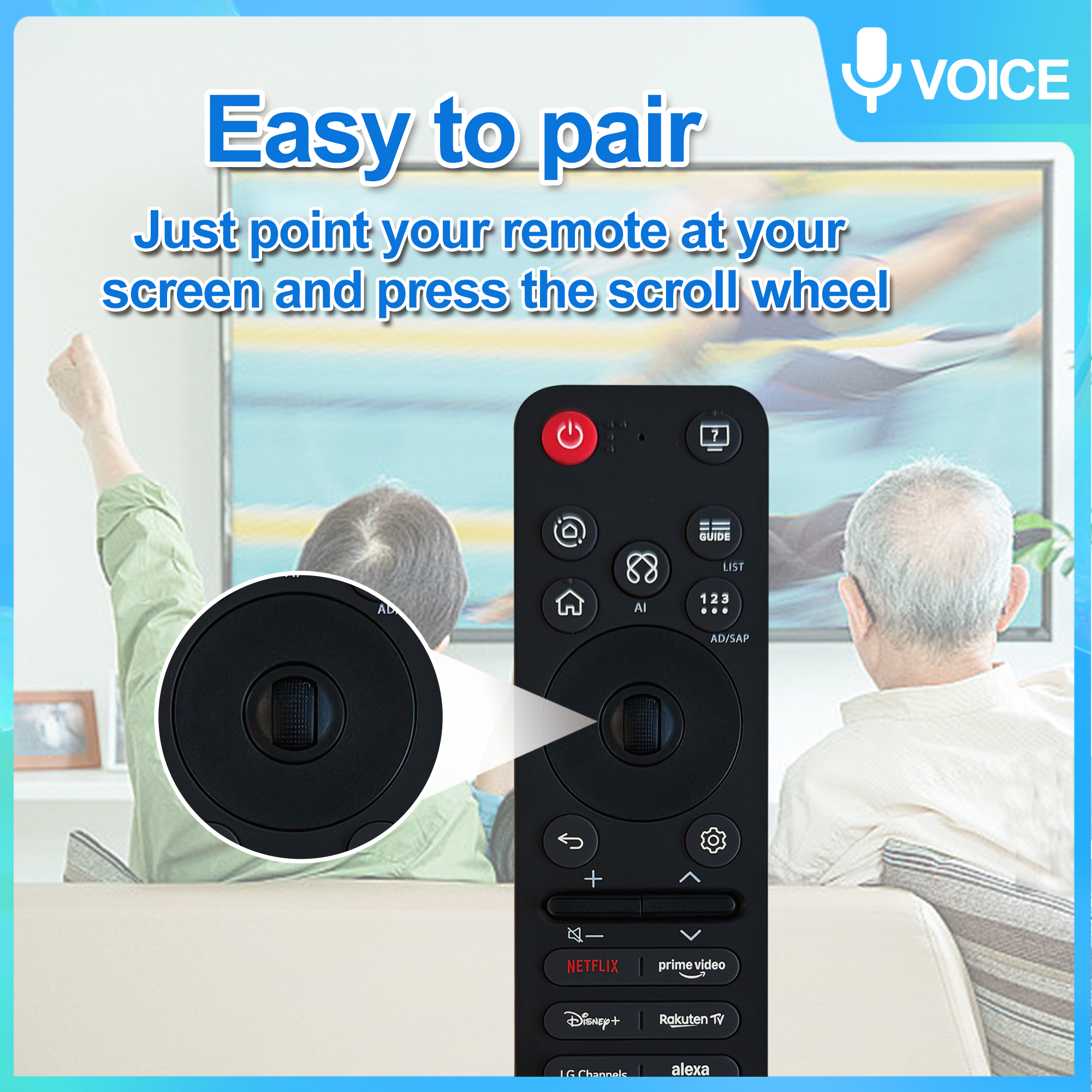 MR25GA New Magic Remote for LG 2025 TVs-with AI, Alexa,Voice,Laser,Apps ...