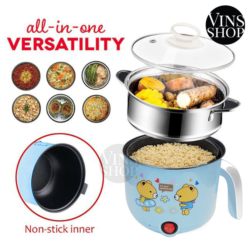 VINS Double Layer Mini Electric Cooker Cook Rice Steam Pau Boil Soup ...
