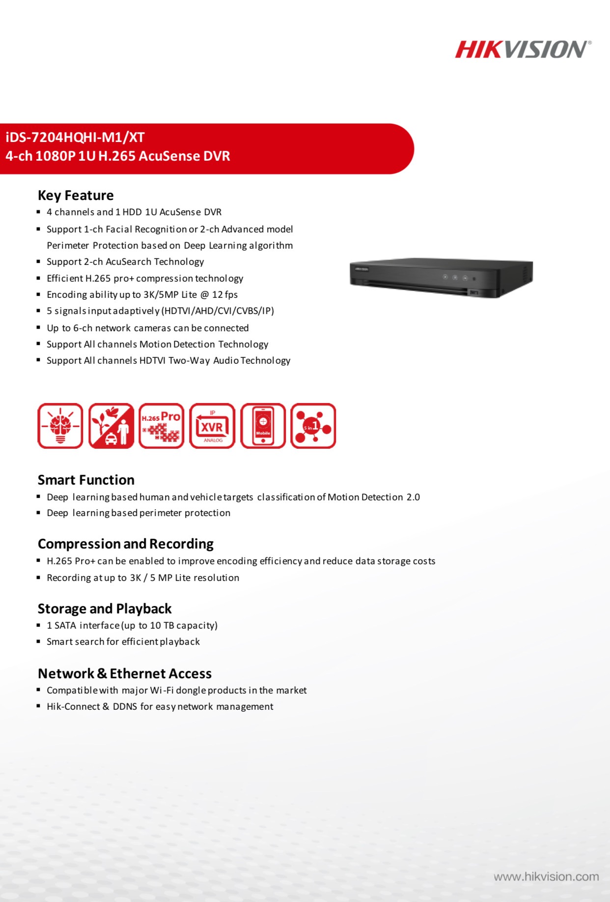 HIK HIKVISION 2 TWO WAY TALK AUDIO 5.0MP 4CH CHANNEL CCTV 5MP 3K DVR ...