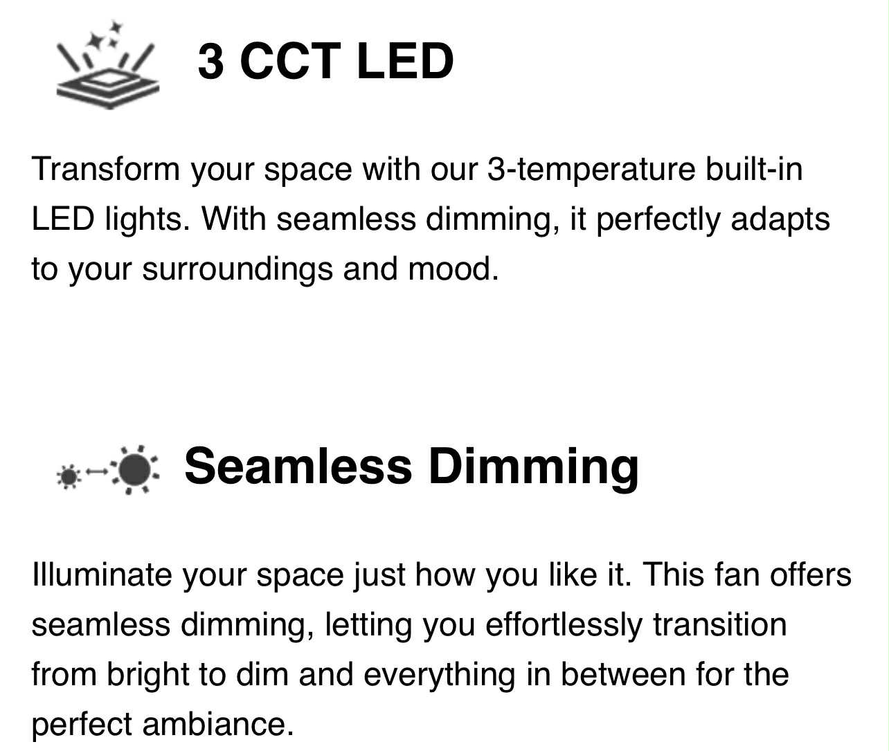 ALPHA COSA CX20 / CX10 5B 56/46/40 inches DC Motor Ceiling Fan with ...