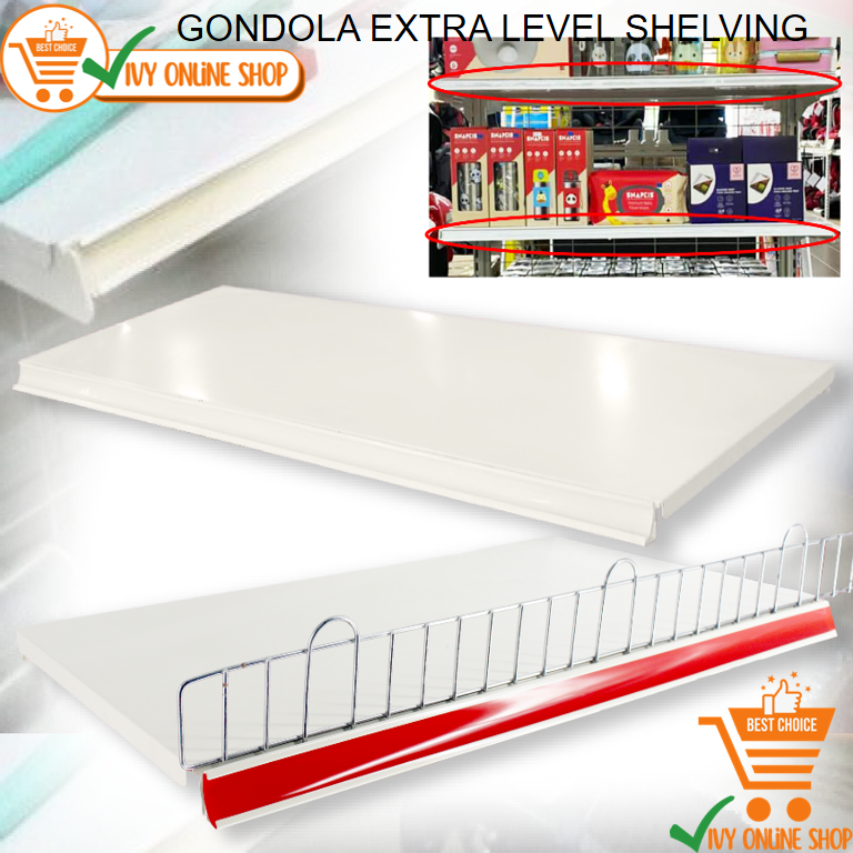 NEW Style Gondola Extra Level Add On Shelving C/W Bracket | Shopee Malaysia