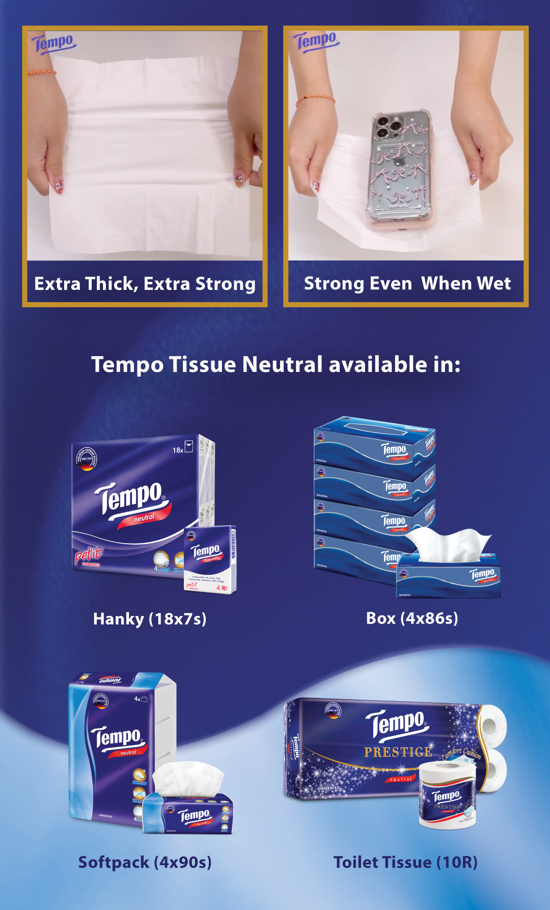 Tempo Box Facial Tissue 3ply Neutral Limited Edition (4x86s) - Perfect ...
