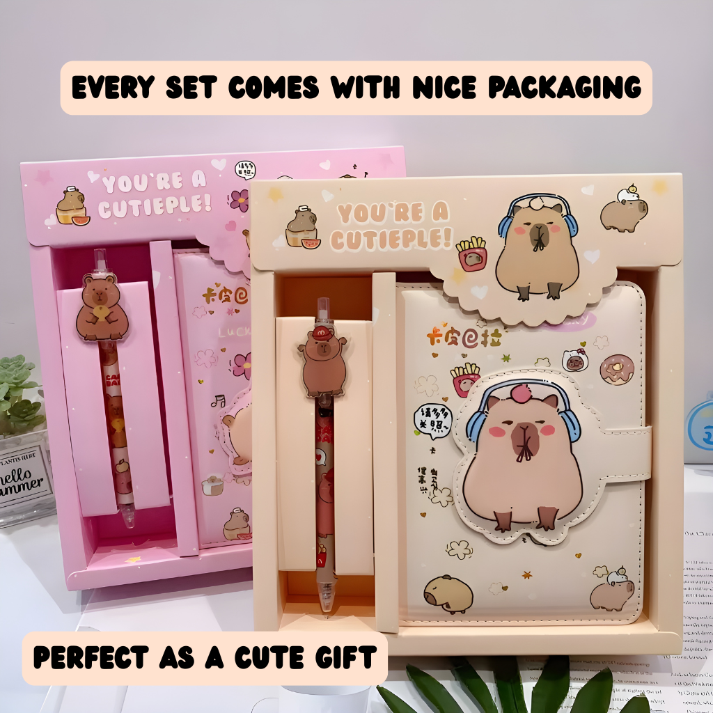(READY STOCK)Capybara Notebook Set Kid Children Reward Present Gift ...