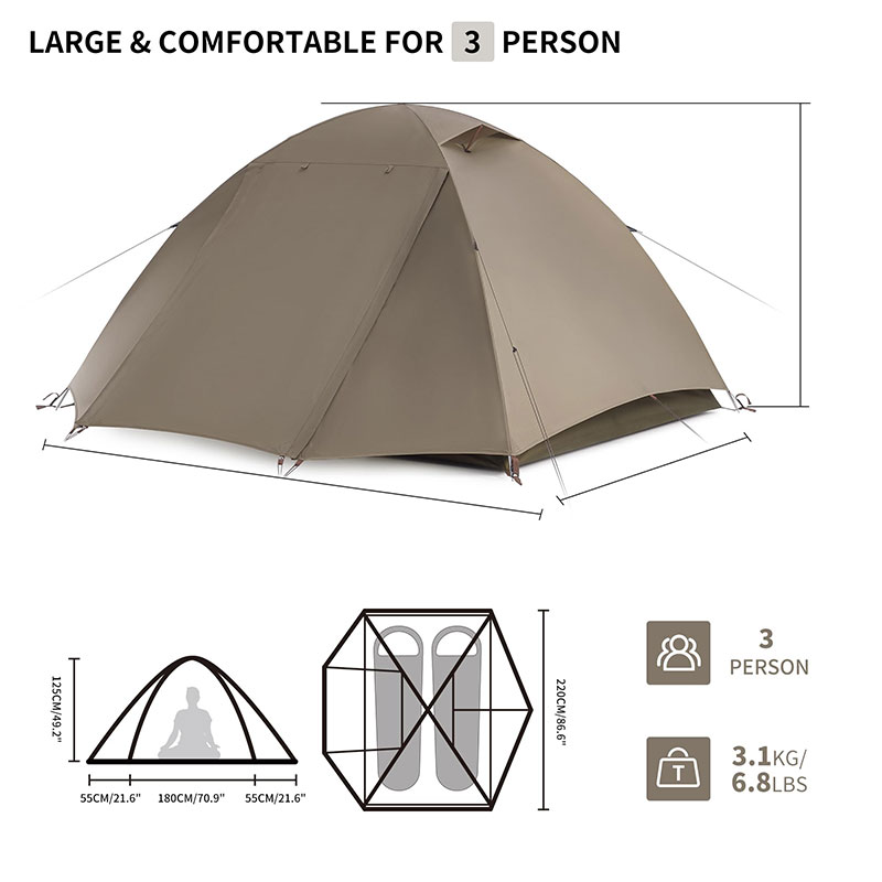 WTHB Camping Backpacking Tent Outdoor Portable Folding Double-layer ...