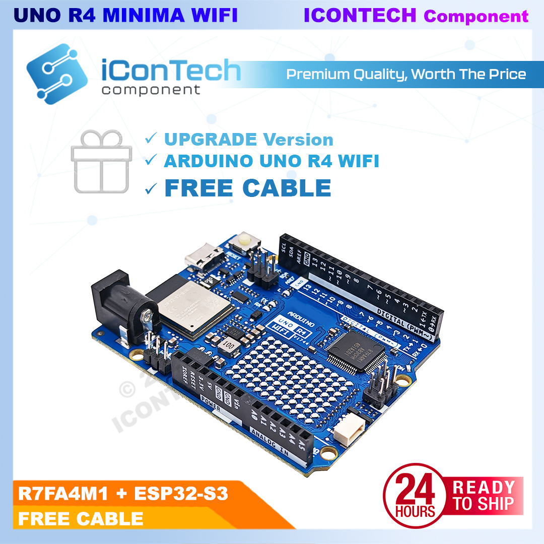 Arduino UNO R4 Wifi Minima Board UNO R4 Basic Type-C RA4M1 48MHz ...