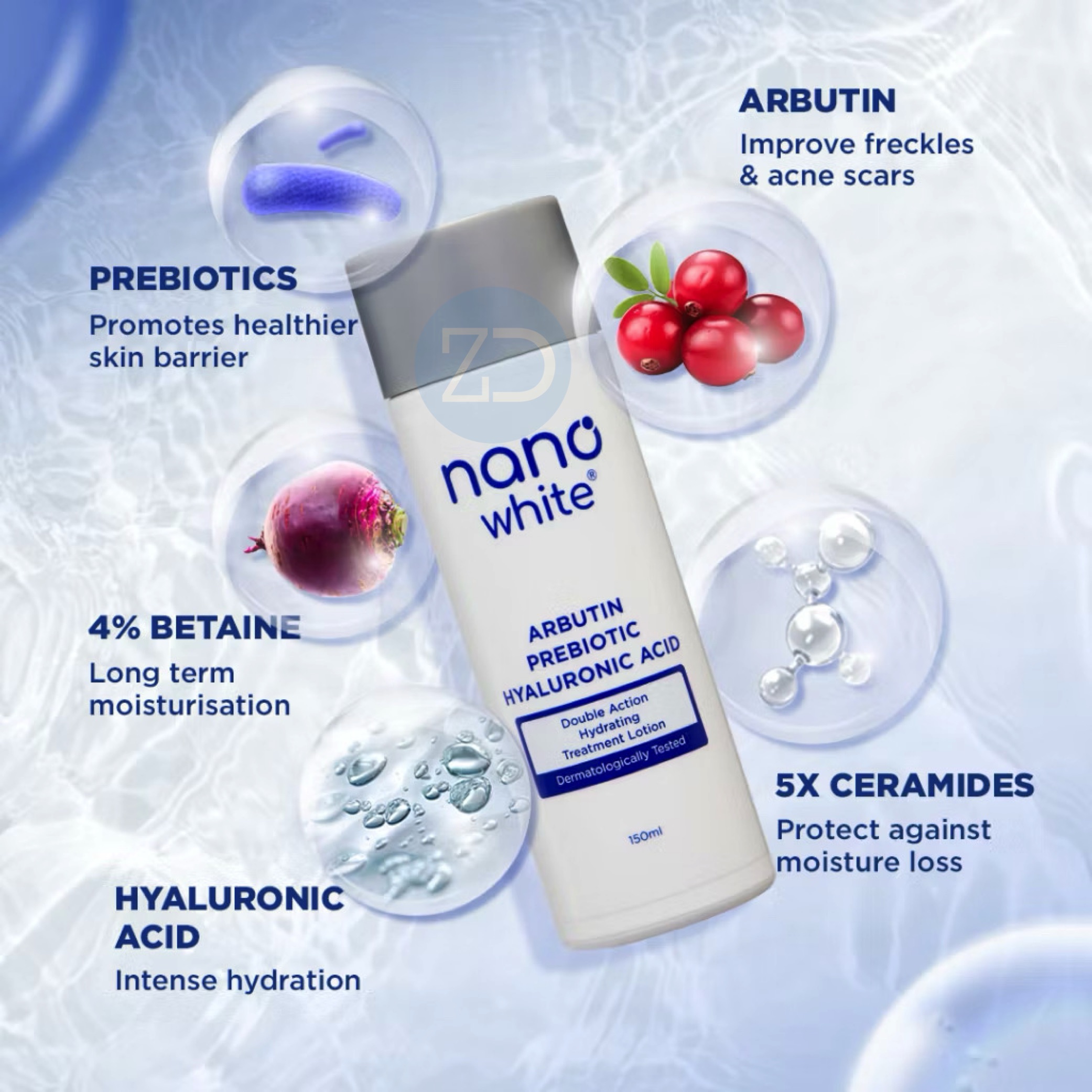 Nanowhite Double Action Skin Care (Cleanser/Lotion/Moisturiser/Night ...