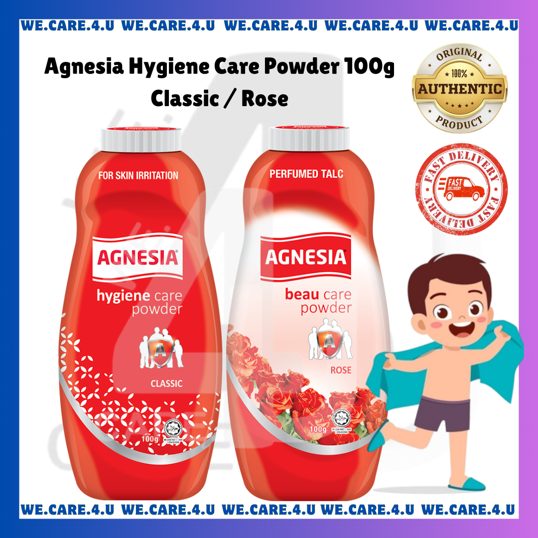 AGNESIA HYGIENE CARE TALCUM POWDER 100G (CLASSIC/ ROSE) | Shopee Malaysia
