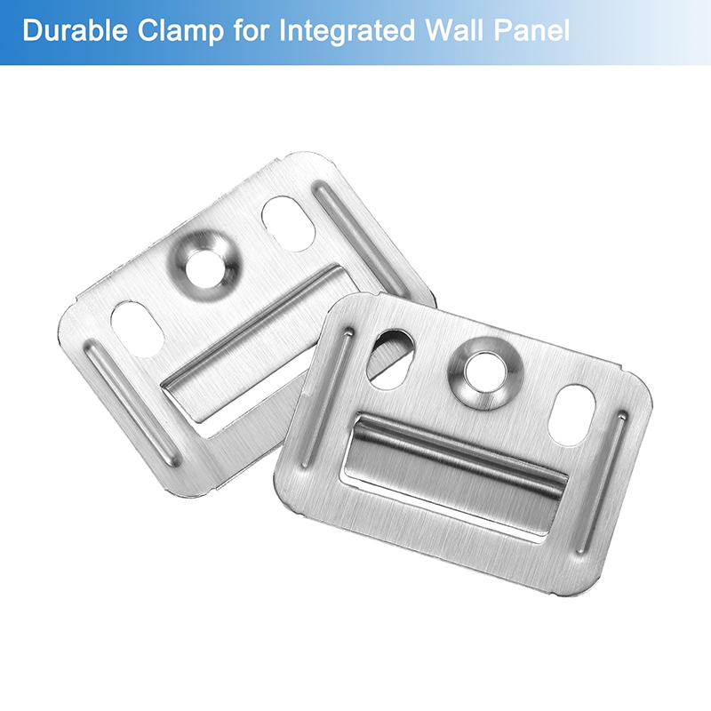 100Pcs Fluted Cladding Clip Gusset Wall Panel Clamp Stainless Steel ...