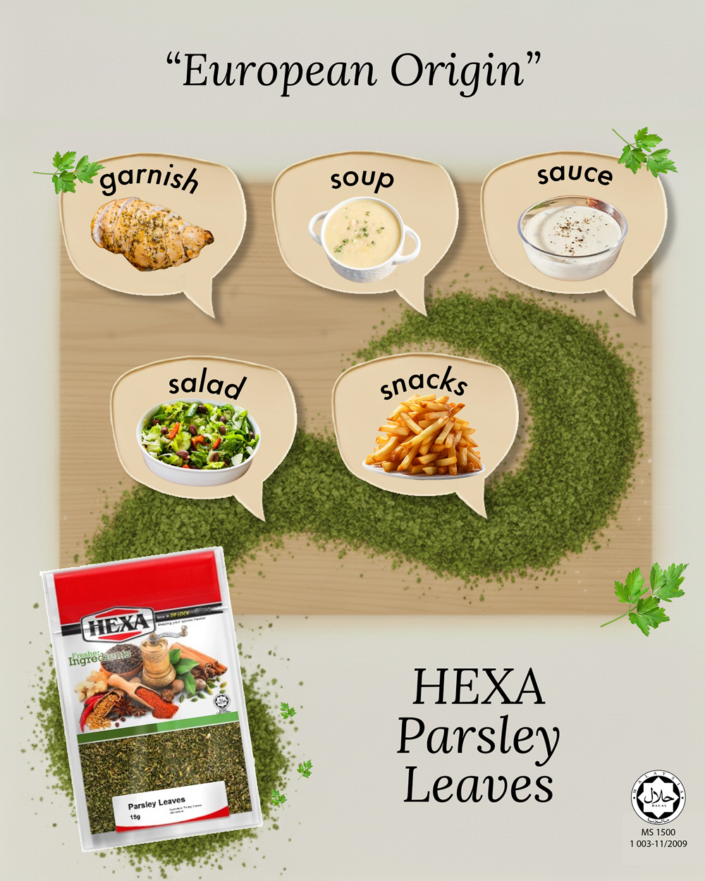 HEXA Dried Parsley Leaves 15gm Daun Pasli | Shopee Malaysia