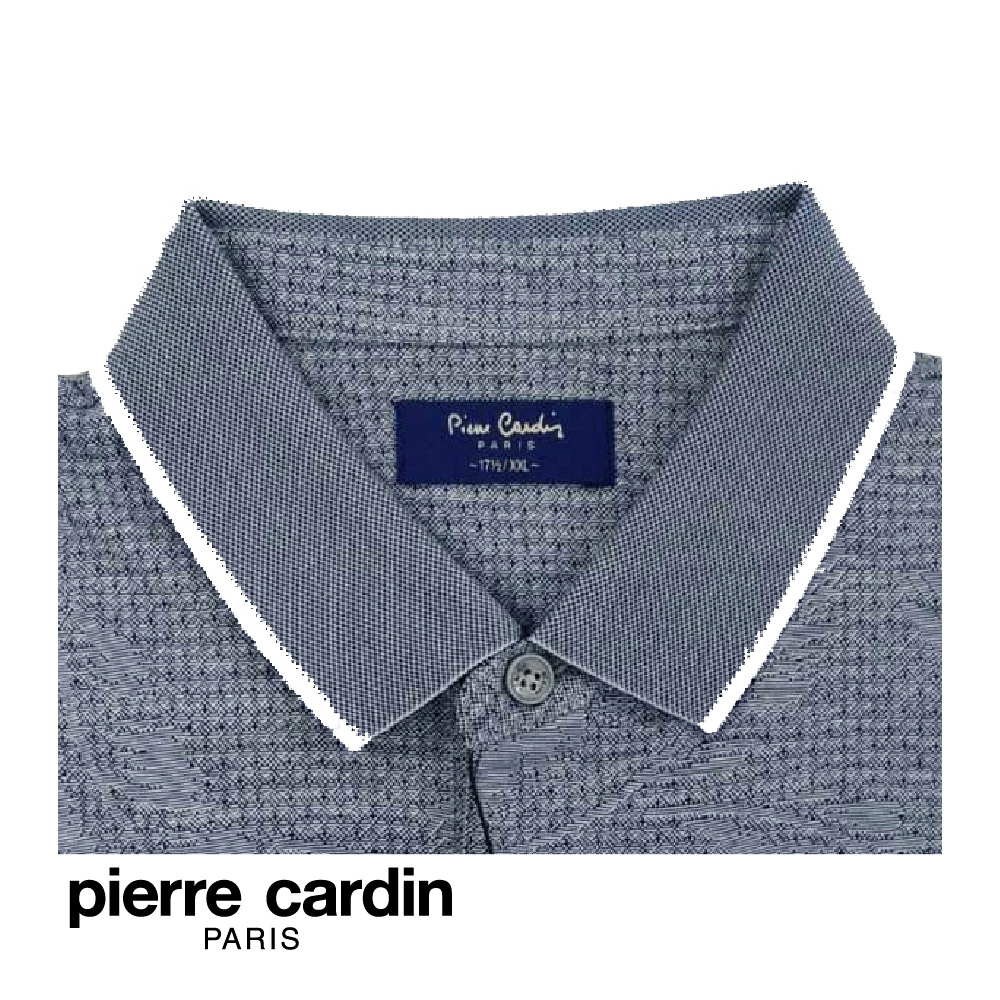 Pierre Cardin Mens Short Sleeve Two-tone Jacquard Polo Tee With ...