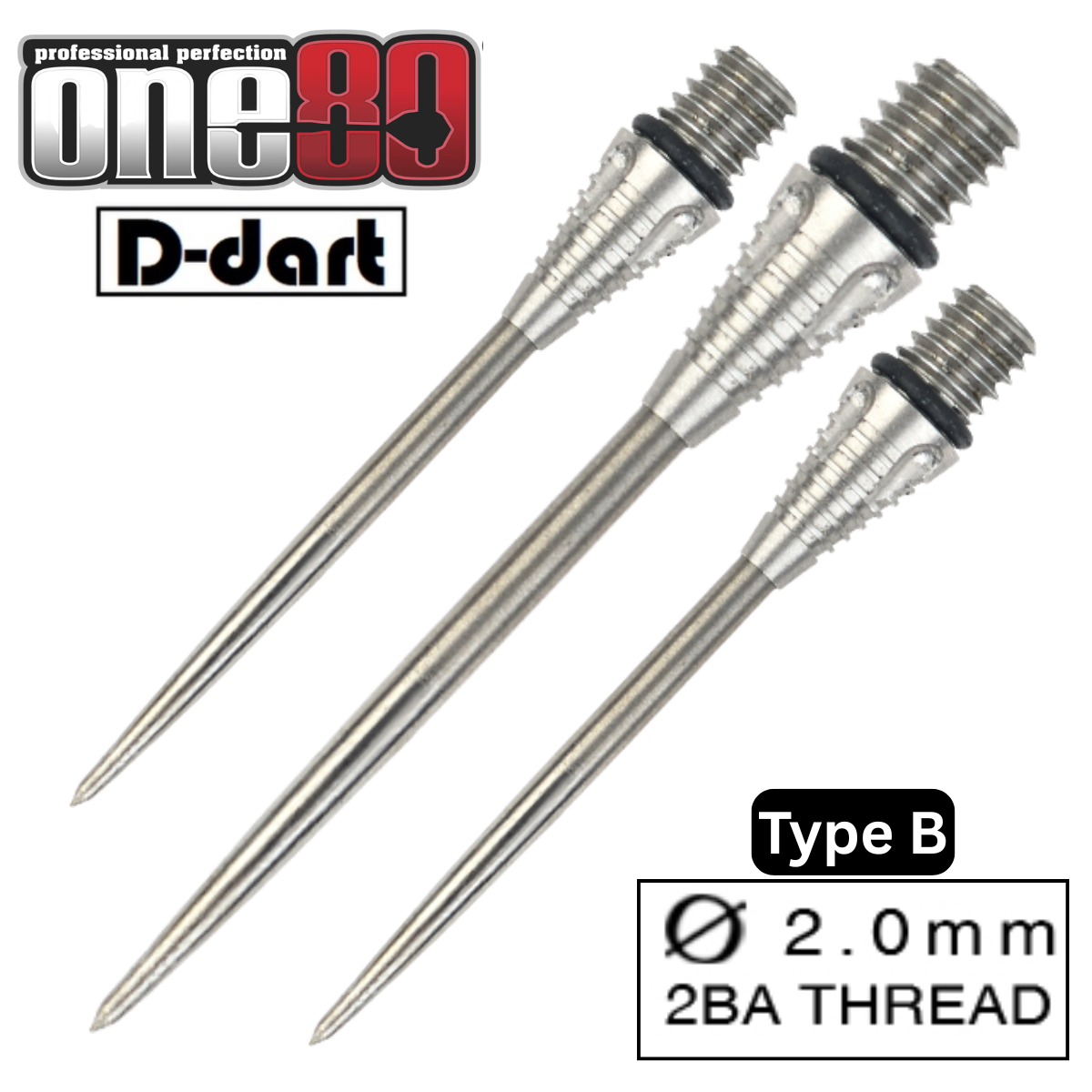 ONE80 FLEXI DART POINT - STEEL TIP CONVERSION POINT 2BA REFLEX POINT ...