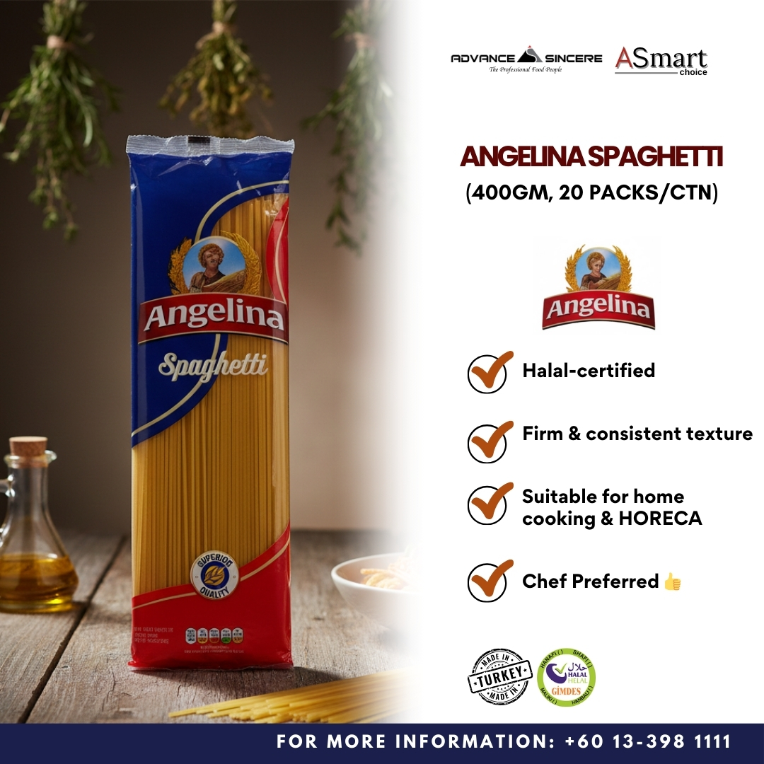 Angelina Spaghetti (400gm × 20 Packs @ 1 Carton) – Advance Sincere ...