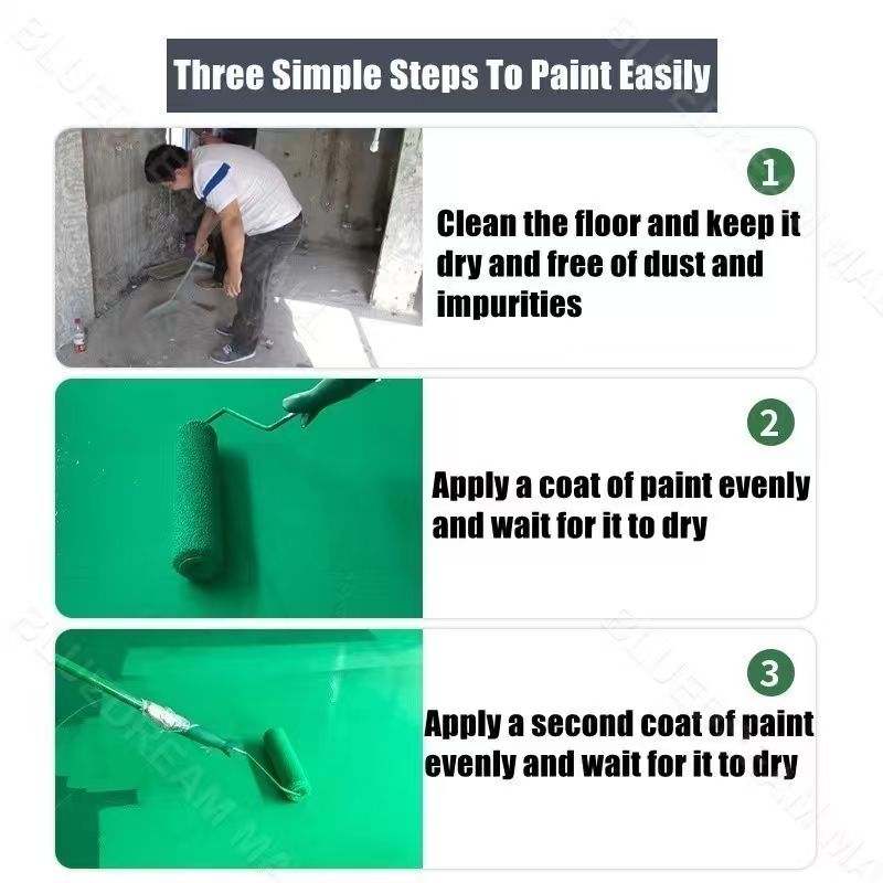 Epoxy Colored Sand Floor Paint self-leveling epoxy floor coating Safe ...