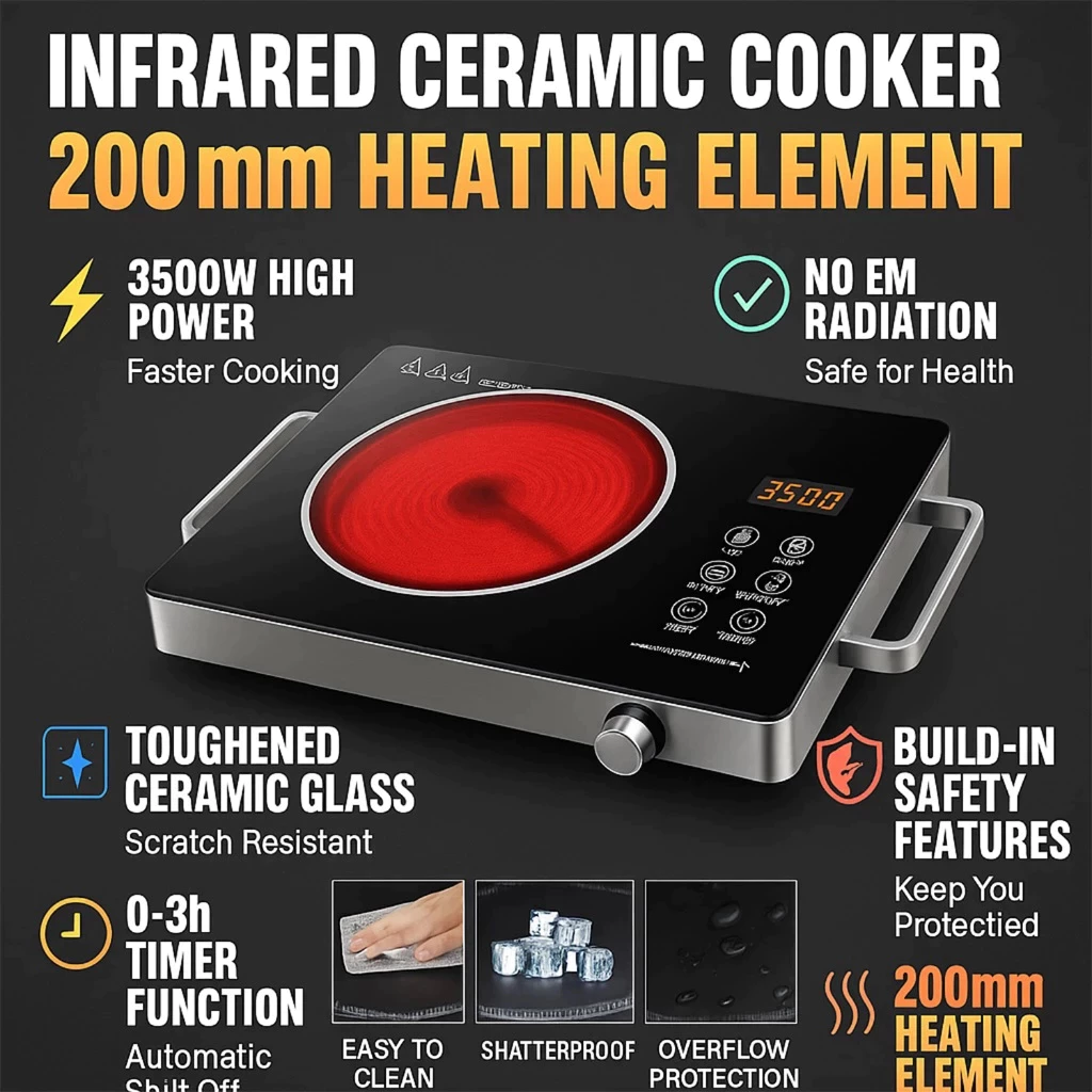 Tefal+Induction Ceramic Cooker 3500W for All Pots Electric Infrared ...