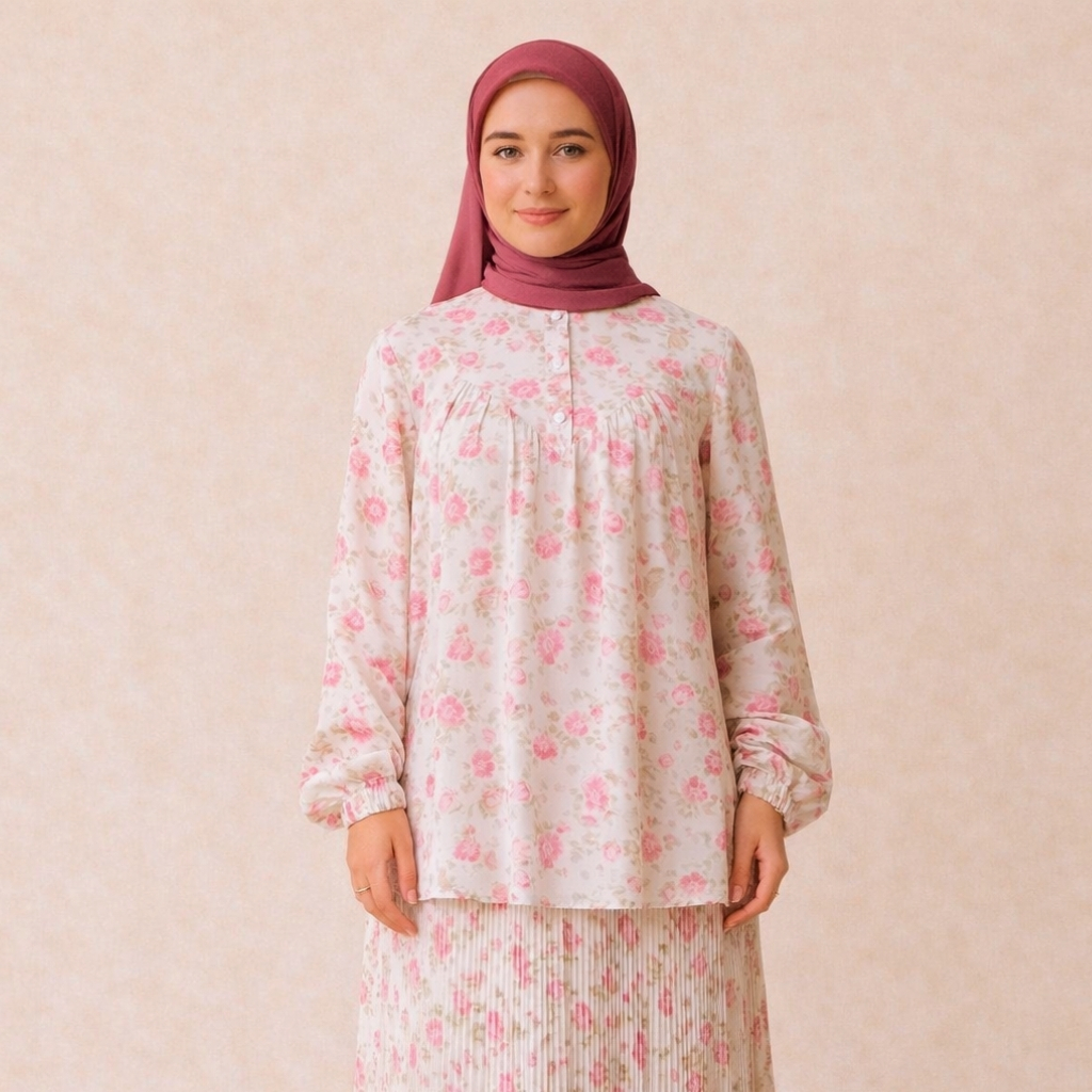 TOPGIRL Clarissa Set Blouse and Skirt / Blouse Raya / Blouse Printed ...