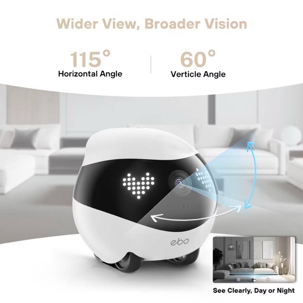 EBO AIR 2 your smart companion Robot cat CCTV pet moveable cctv ...