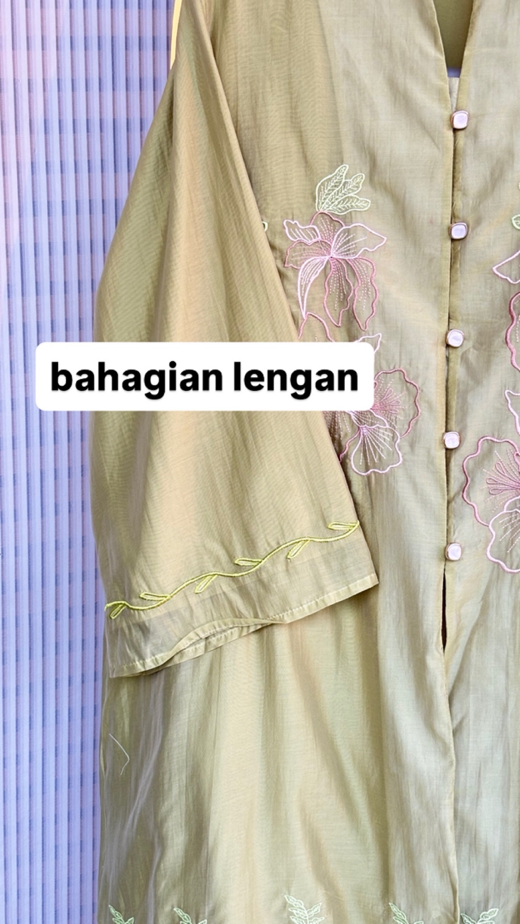ARISAH KURUNG LABUH EMBOIDERY TEMA MATCHA BAJU RAYA 2026 | Shopee Malaysia