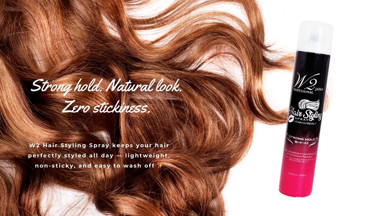 W2 Japan Professional Hair Styling Spray Salon Finish & Long Lasting ...