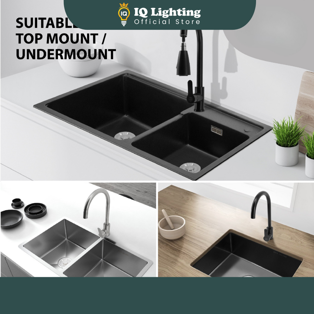 NANO Sink 304 Stainless Steel Kitchen Double Single Bowl Basin Sink ...