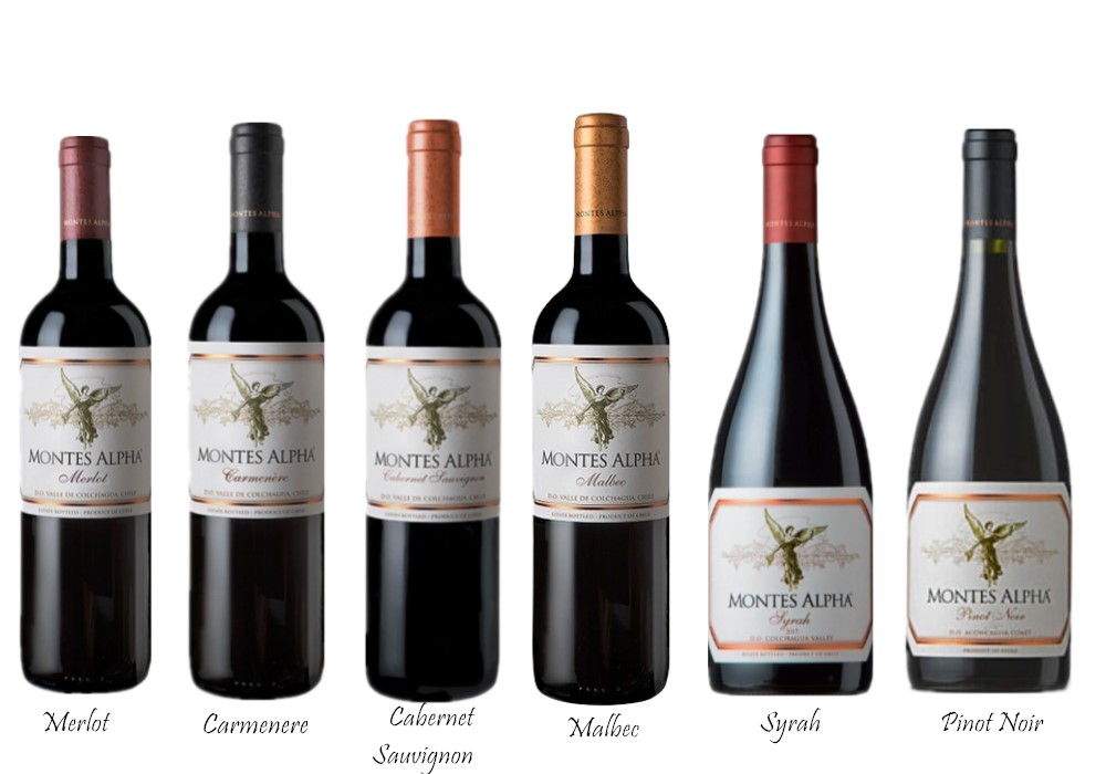 Montes Alpha(Cabernet Sauvignon/Merlot/Malbec/Carmenere/Syrah/Pinot ...