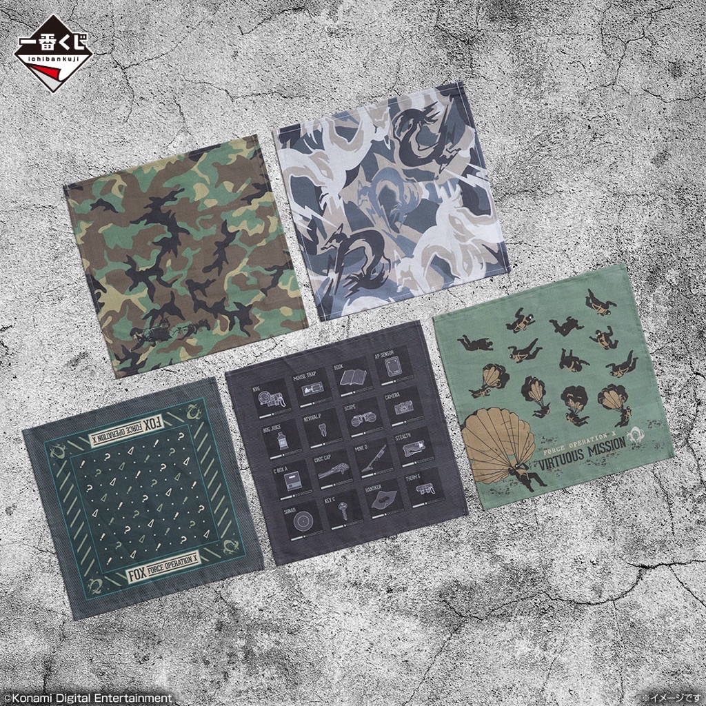 Japan 🇯🇵 Metal Gear Solid Snake Eater Konami Merchandise / Handkerchief ...
