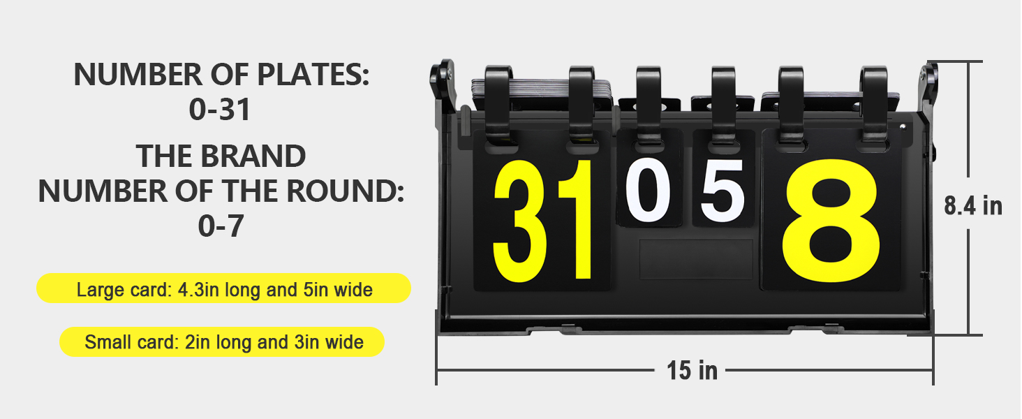 Professional Flip Scoreboard Digital Scorekeeper Portable Tabletop for ...