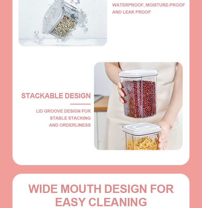 Kitchen Food Storage Canister Airtight for Grains & Milk Powder BPA ...