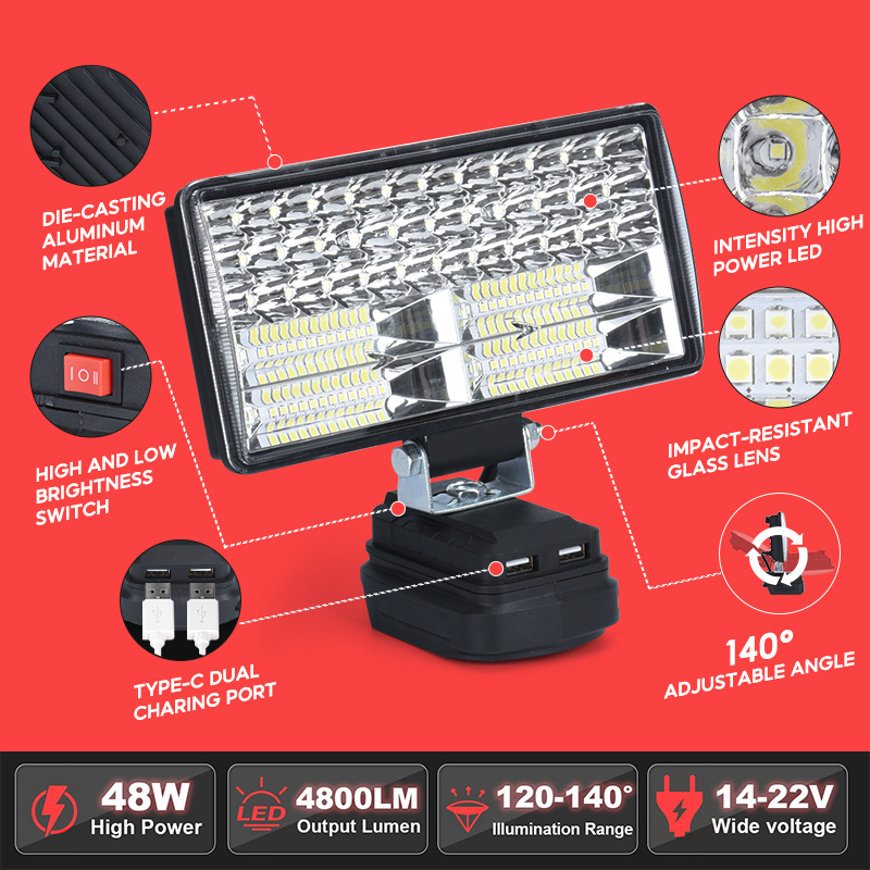 SAORFLY 8‘’ Cordless LED Camping Light Lithium Bateri Tahan Lama ...