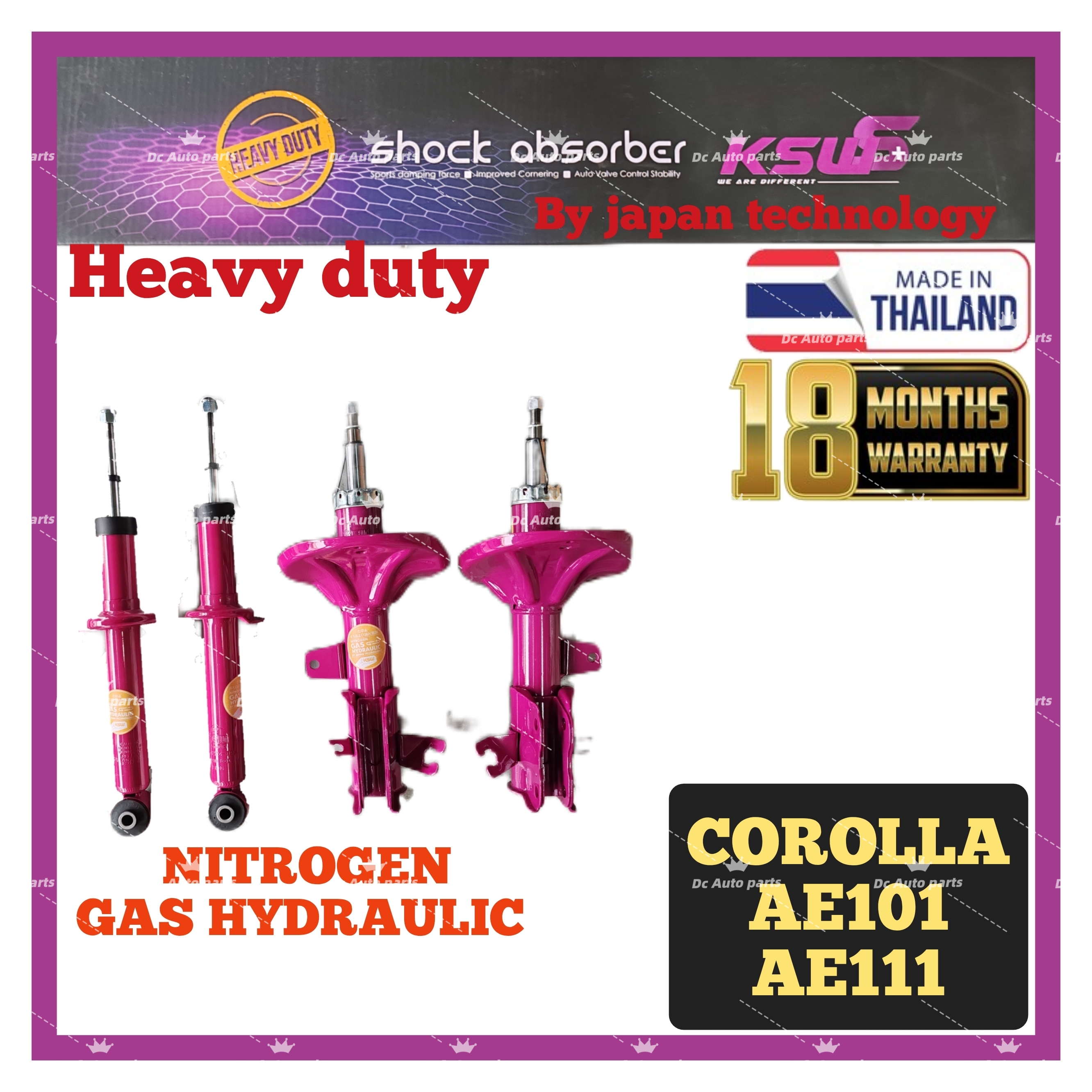 (WARRANTY 18 MONTH) THAILAND KSW HEAVY DUTY SHOCK ABSORBER TOYOTA ...