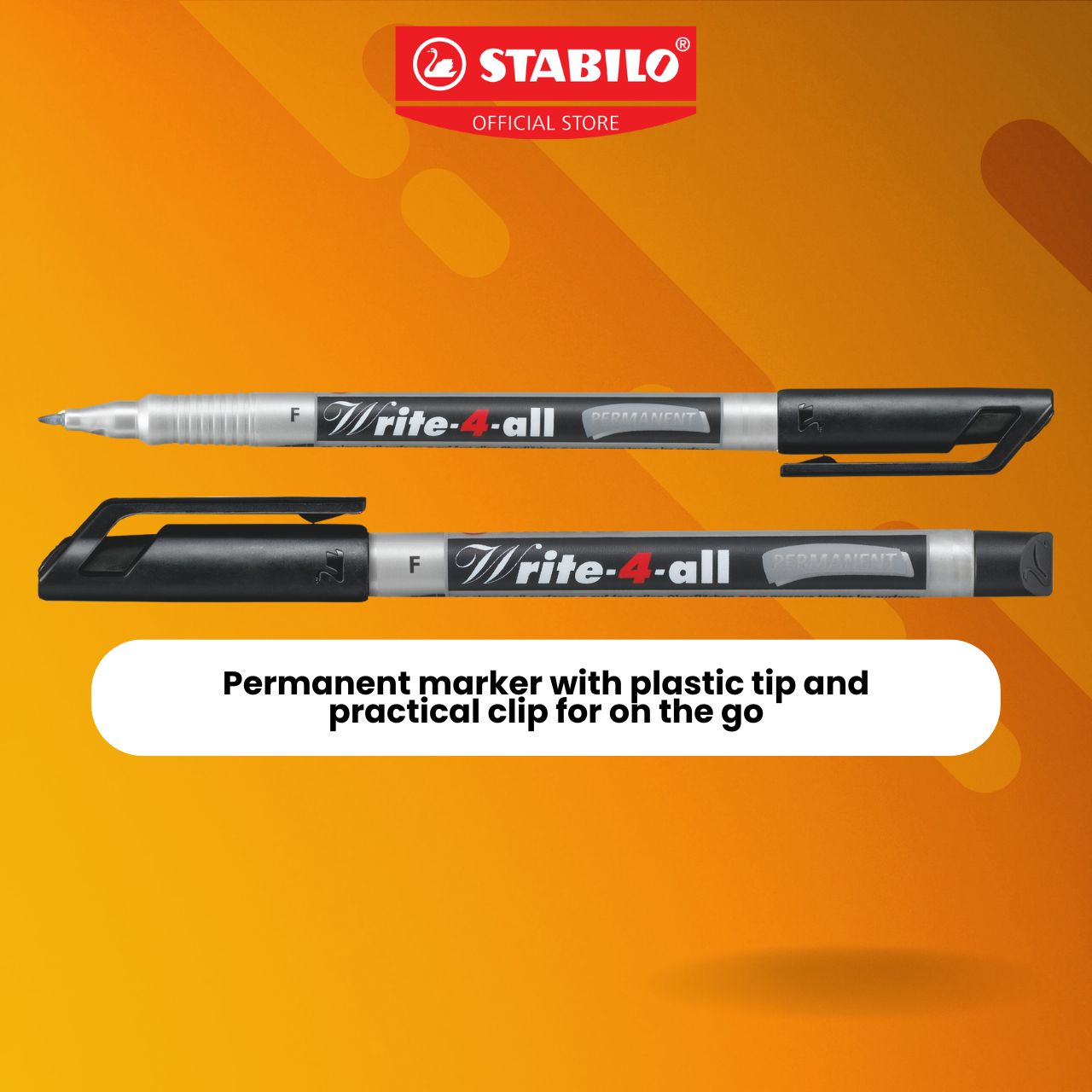 STABILO Permanent Marker Pen Write-4-All (Can Write on All Surfaces ...