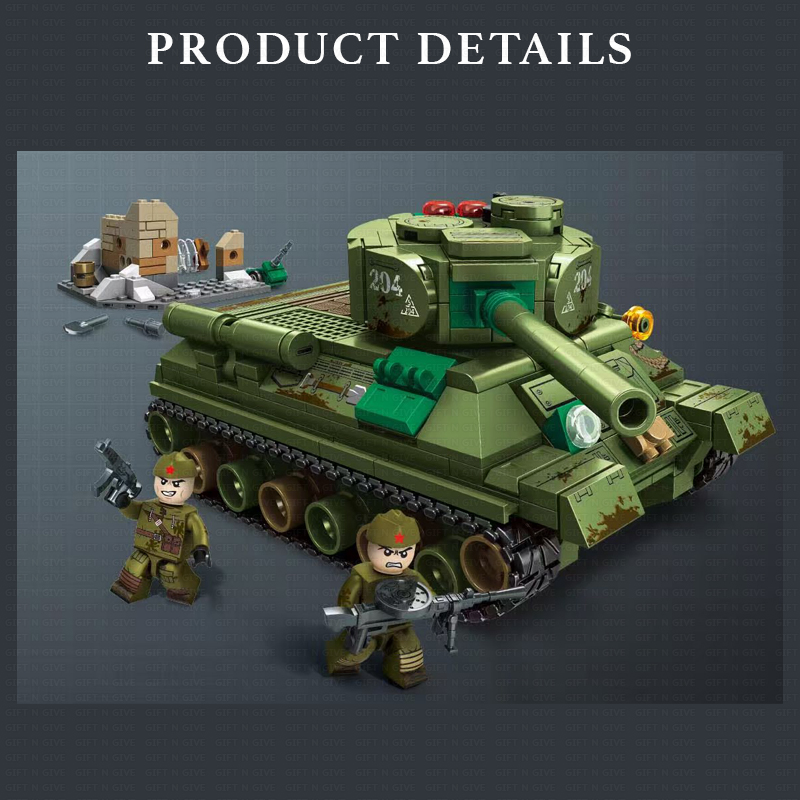 SEMBO Block Soviet Russia T-34 Medium Tank 384pcs Survival Warfare ...