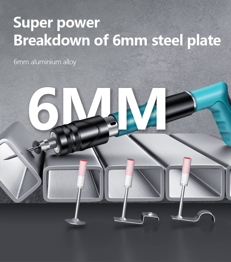 KUWO Nail Gun Original Heavy Duty Manual Steel Cordless Concrete Rivet ...