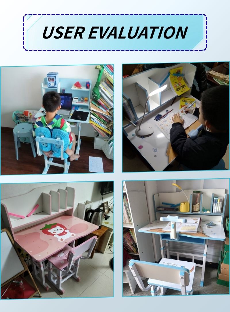 🍓Adjustable Study Table Kids Student Study Desk With Chair Drawer Meja ...