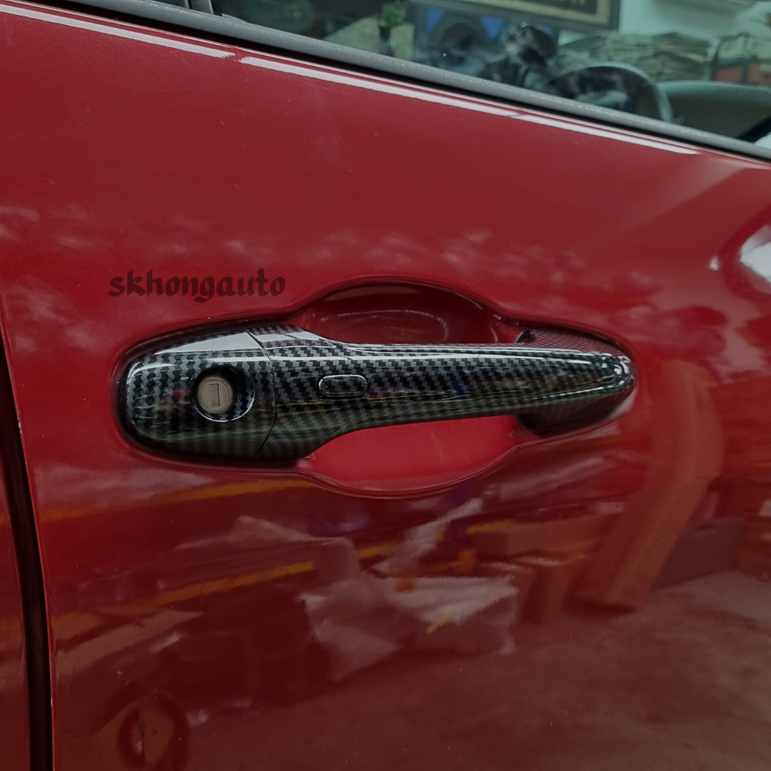 toyota hilux revo 2015-2025 car door outler handle keyless carbon fiber ...