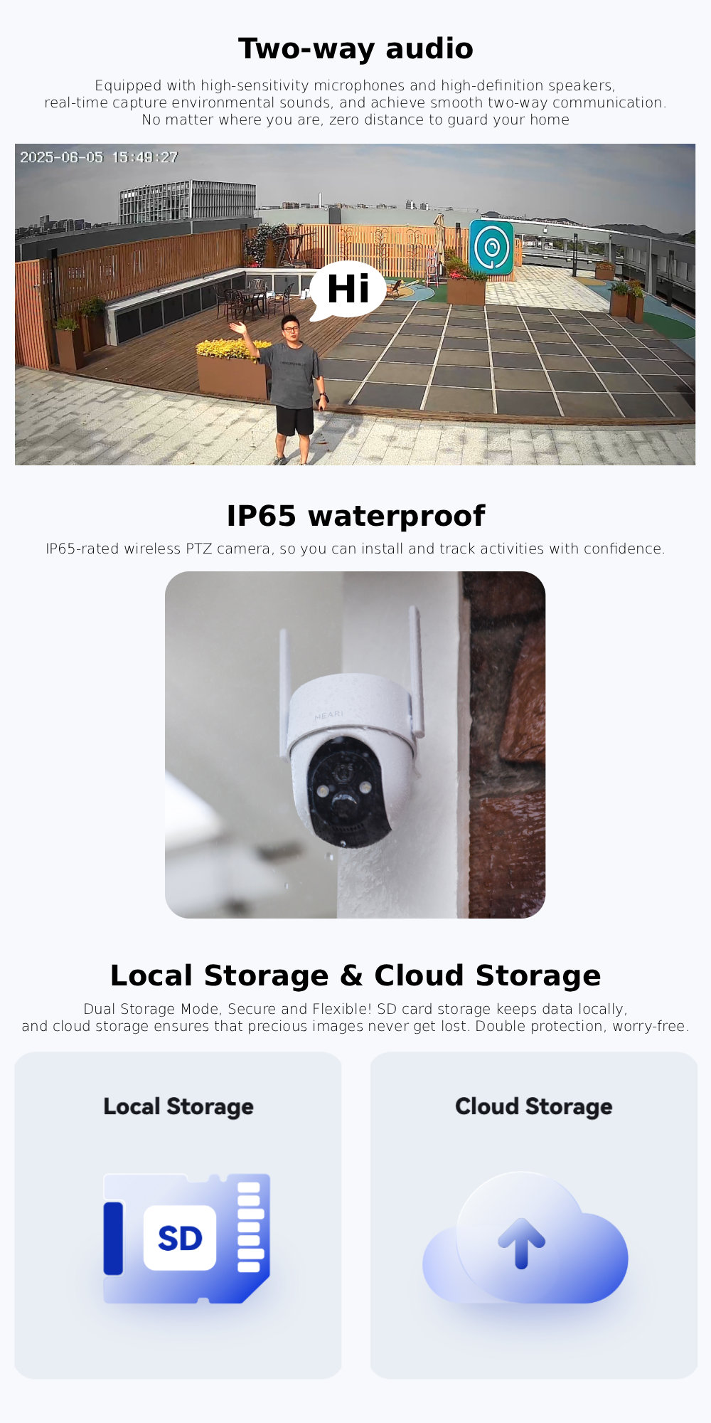 [FOC 64GB SD Card] Meari N2 3MP 2K Outdoor Battery Smart CCTV Camera ...