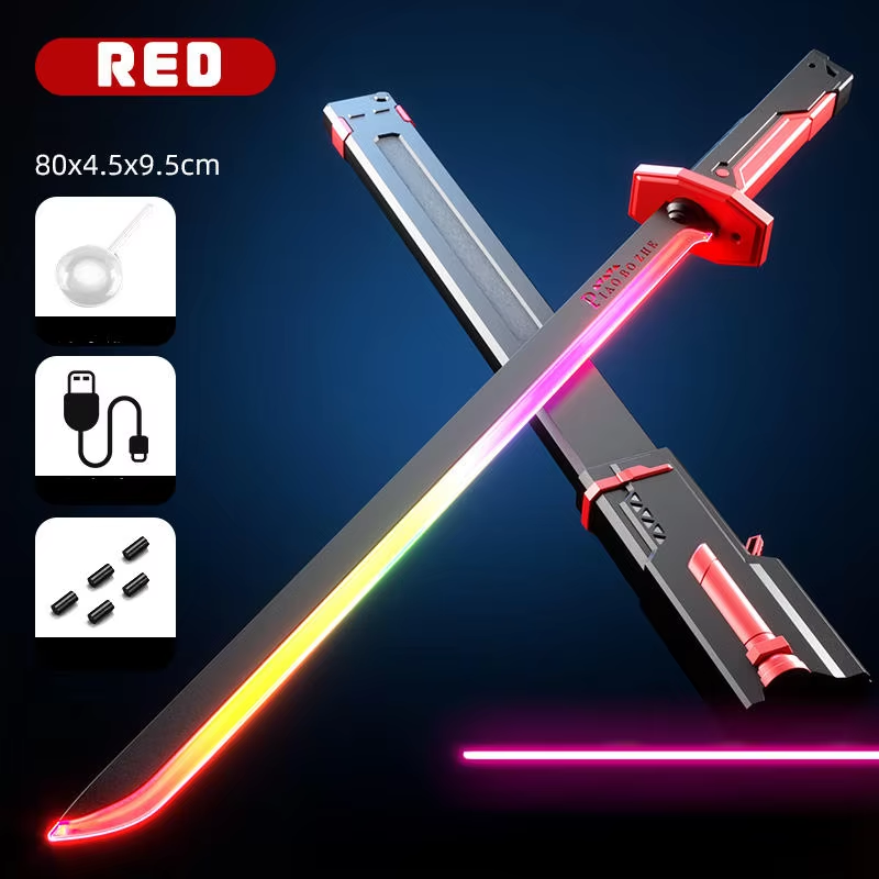 7 Color Light Saber Toy Sword Spark Blade Colorful Streamer Glowing ...