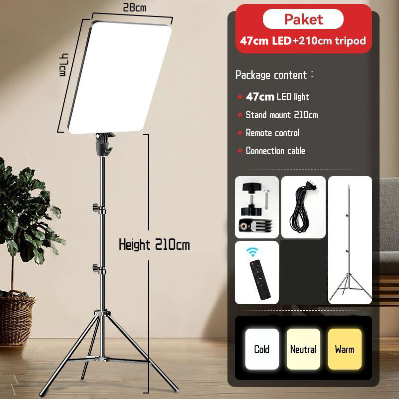 LED Video Panel Light Photography Lamp 47cm Studio Lighting With Stand ...