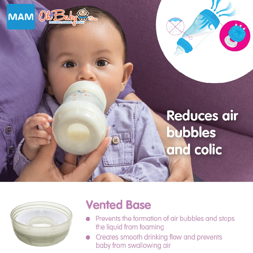 MAM Easy Start Dual Anti-Colic Baby Feeding Bottle 130ml/160ml/320ml ...