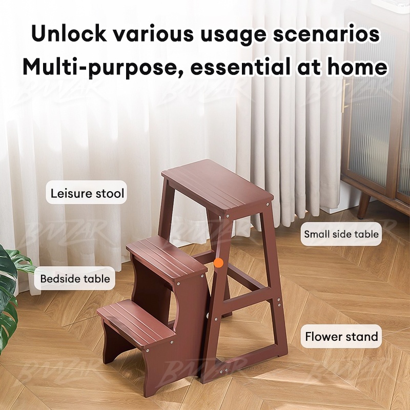 𝐁𝐌𝐙𝐀𝐑 𝙄𝙣 𝙎𝙩𝙤𝙘𝙠 Chair Stool Chair Folding Dual-use Stair Chair Tangga ...