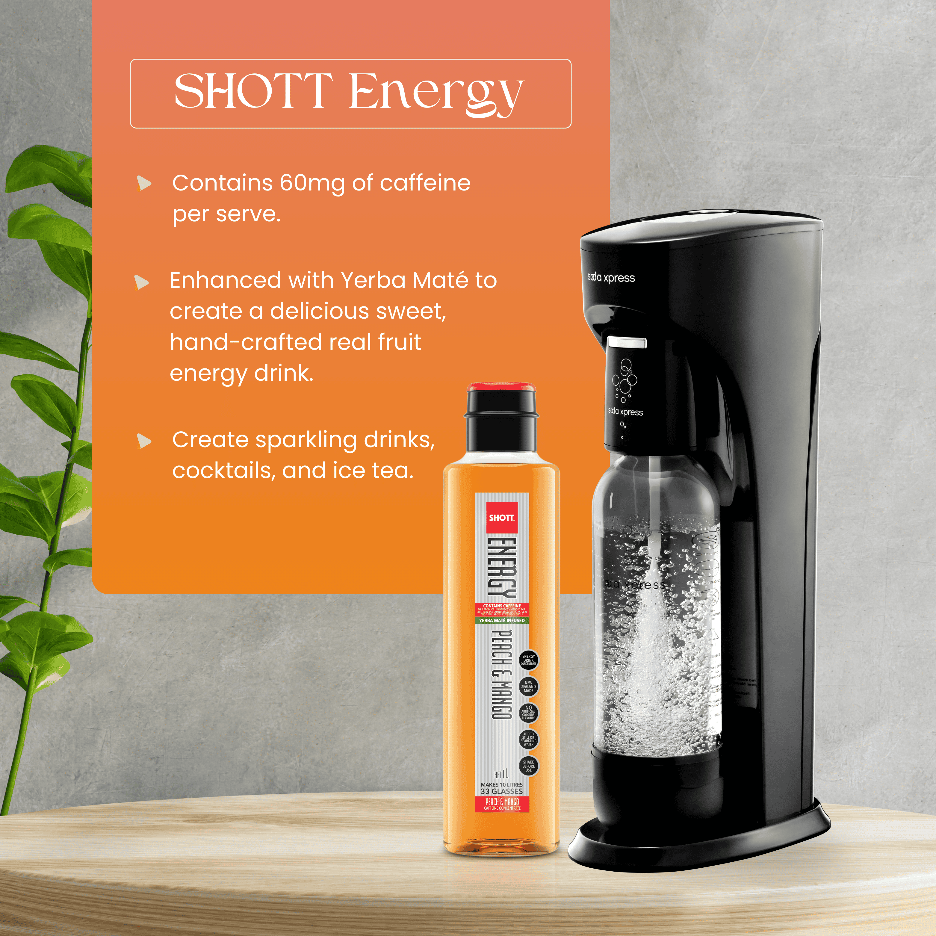 SHOTT Energy Peach & Mango (1L) | Shopee Malaysia